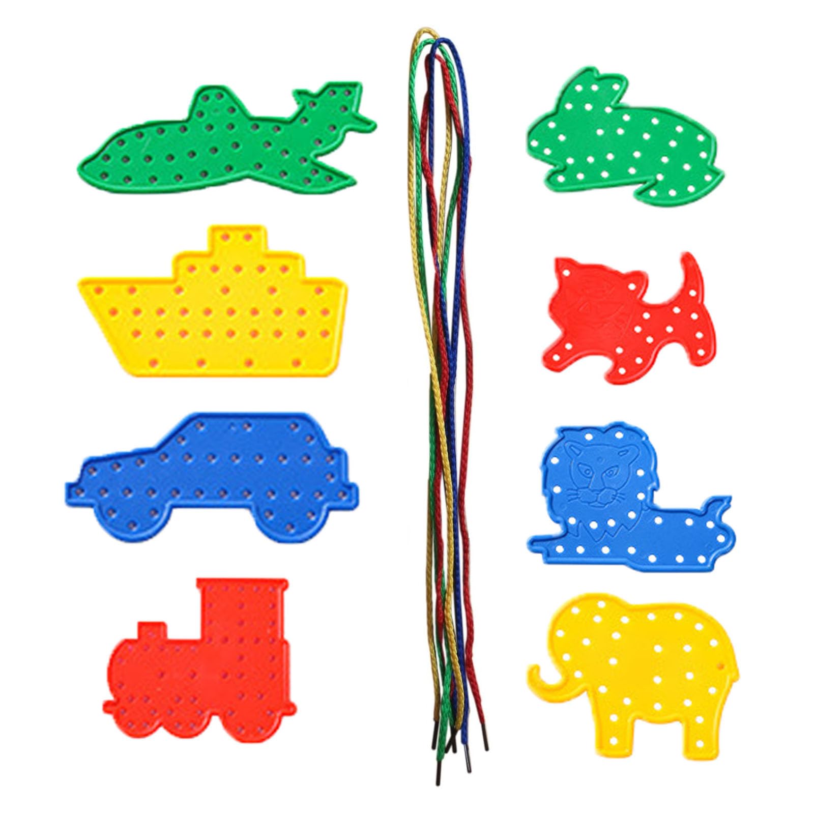 ZQSFPK Threading Toys, 8 different Toddler Activities, Lacing Cards ...