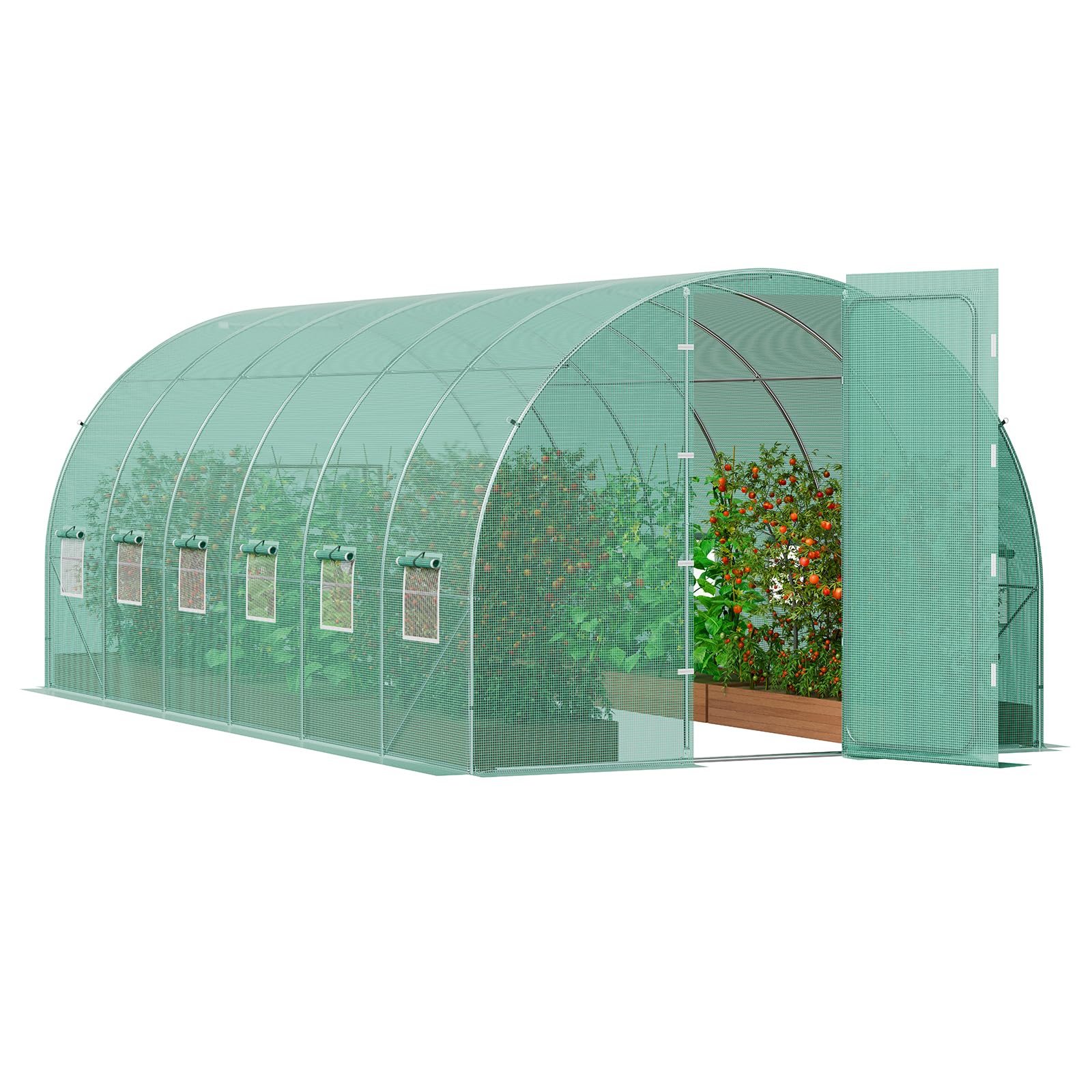 Snapklik.com : VEVOR Walk-in Tunnel Greenhouse, 19.4x9.7x7.4 Ft Hoop ...