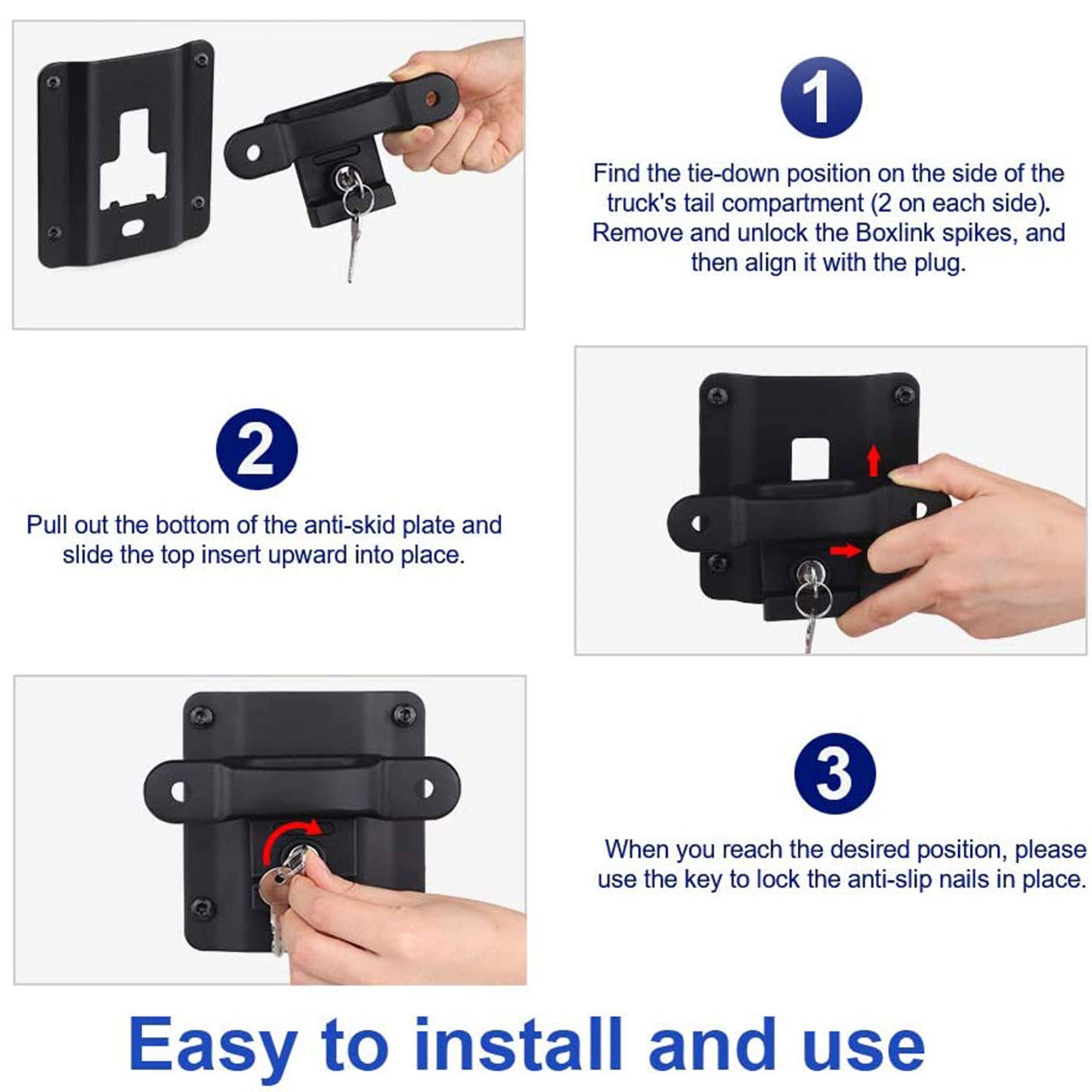 Rying 4Pack Boxlink Tie Down Anchors Replacement FL3Z-99000A64-B ...
