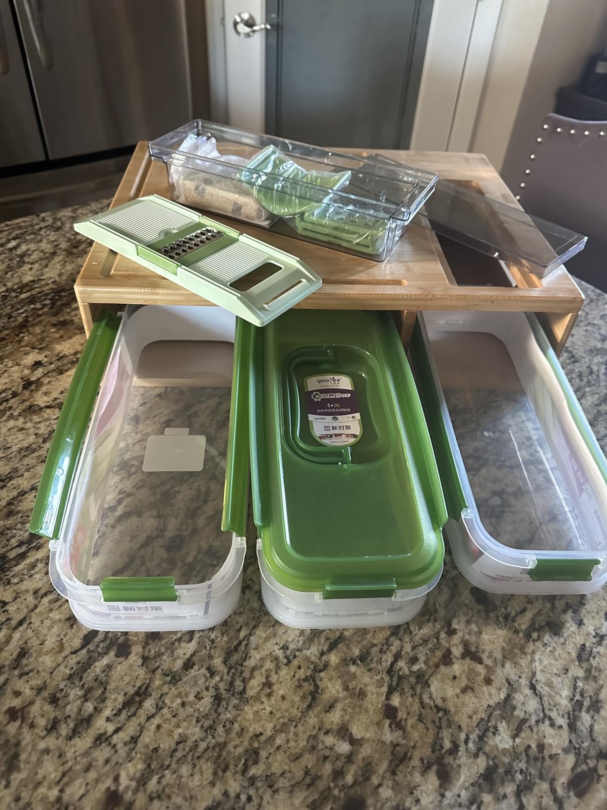 $9/mo - Finance OneKyS Bamboo Cutting Board with Containers - Tidyboard ...