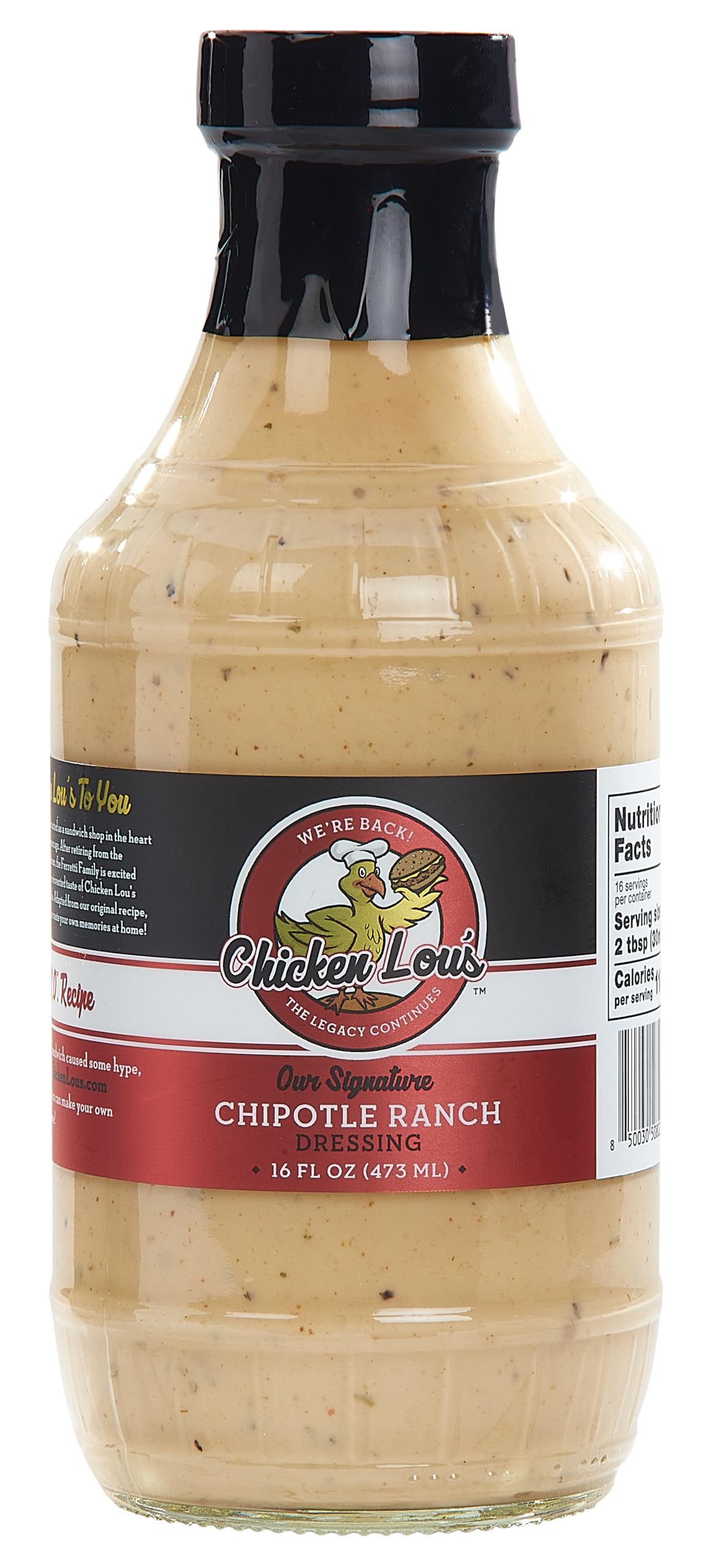 Amazon.com : Chipotle Ranch by Chicken Lou’s®, (16 FL OZ), Ranch ...