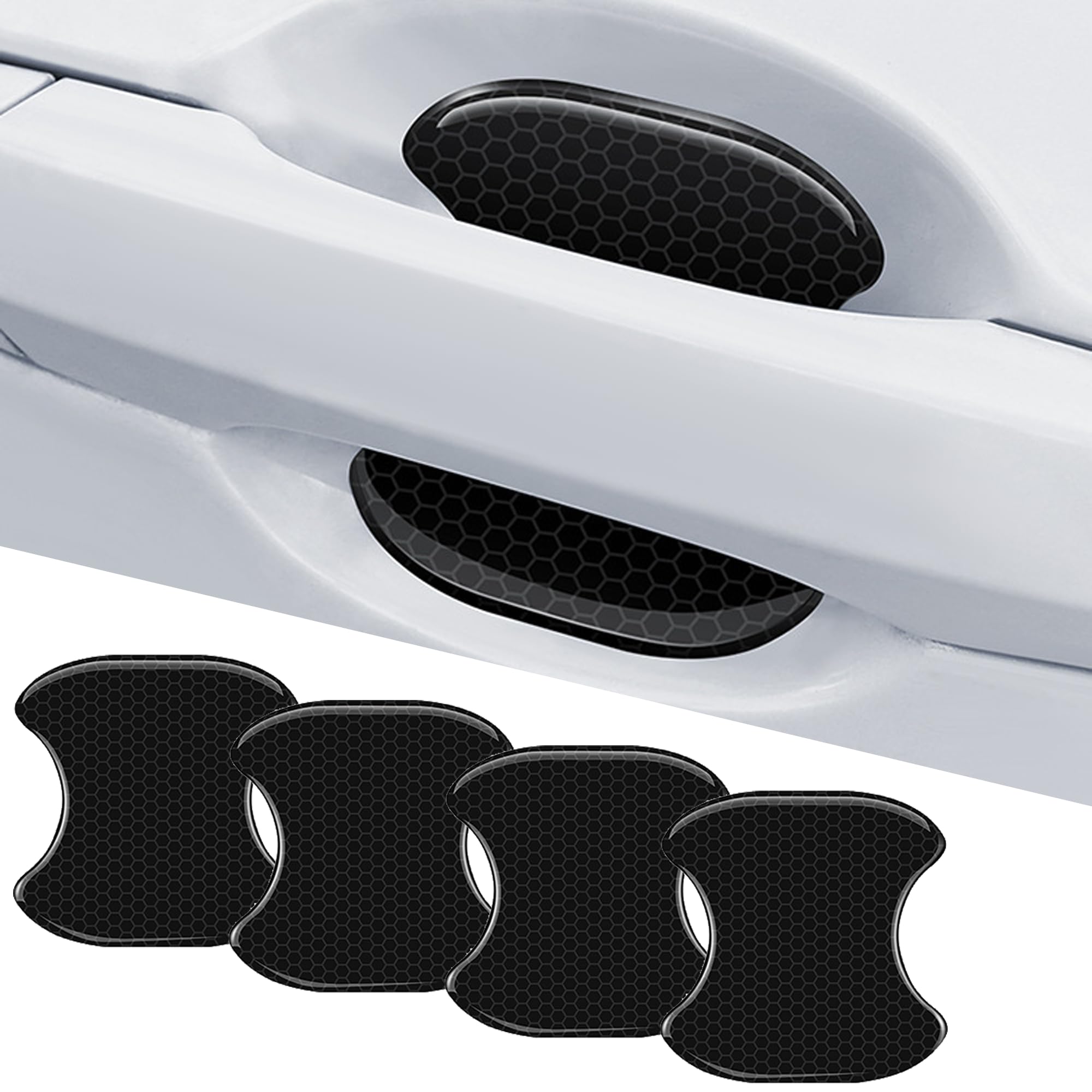 Amazon.com: Couslcd 4Pcs Reflective Car Door Handle Bowl Sticker, Car ...