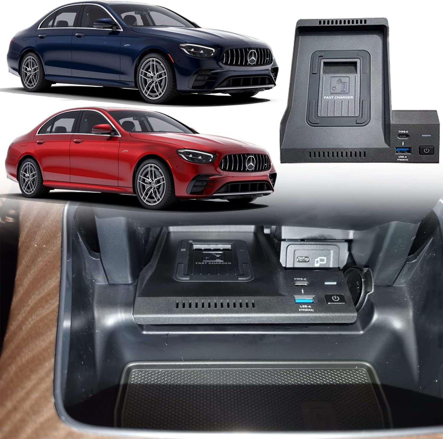 Amazon.co.jp: 2022革新版 車載 ワイヤレス充電器 メルセデスベンツEクラス AMG 2020 2021 2020専用 15W ...