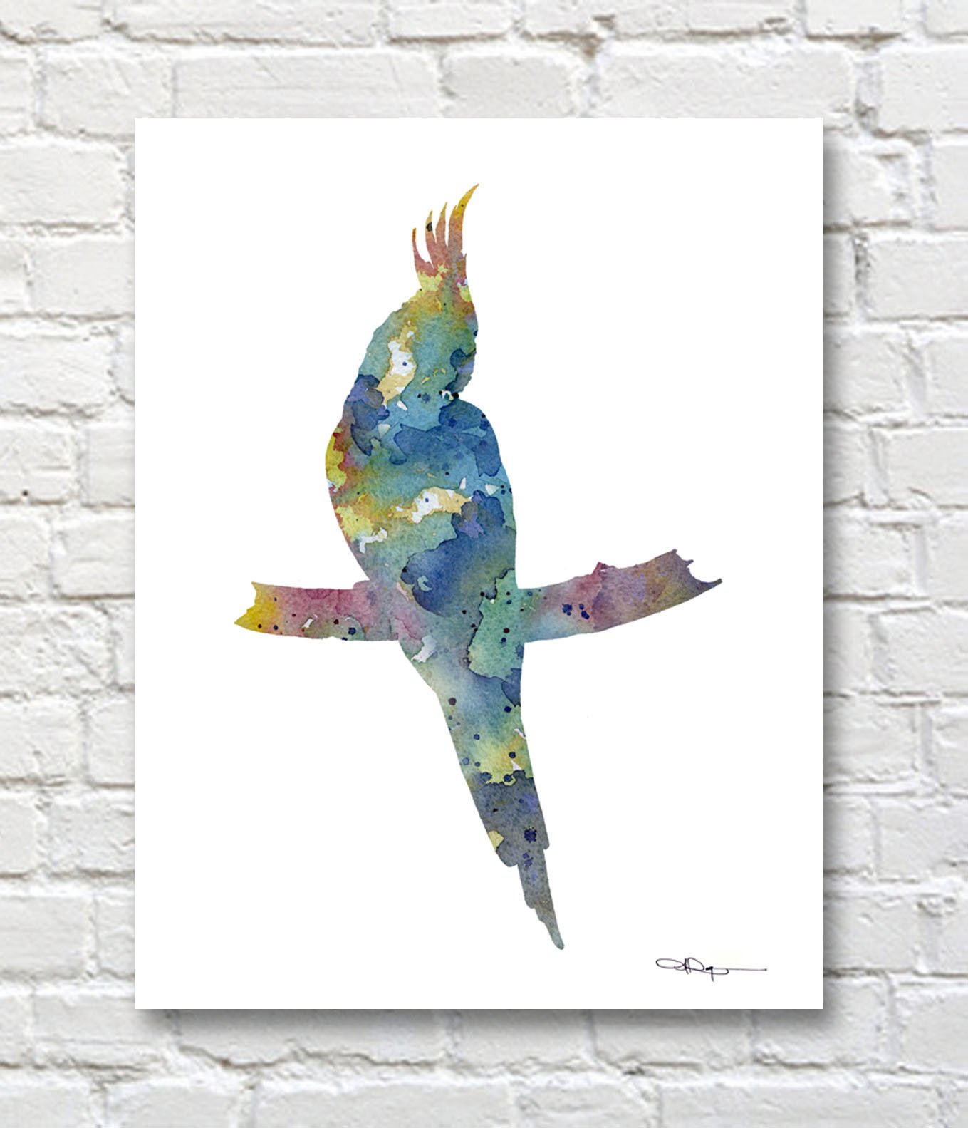 Abstract Watercolor Birds