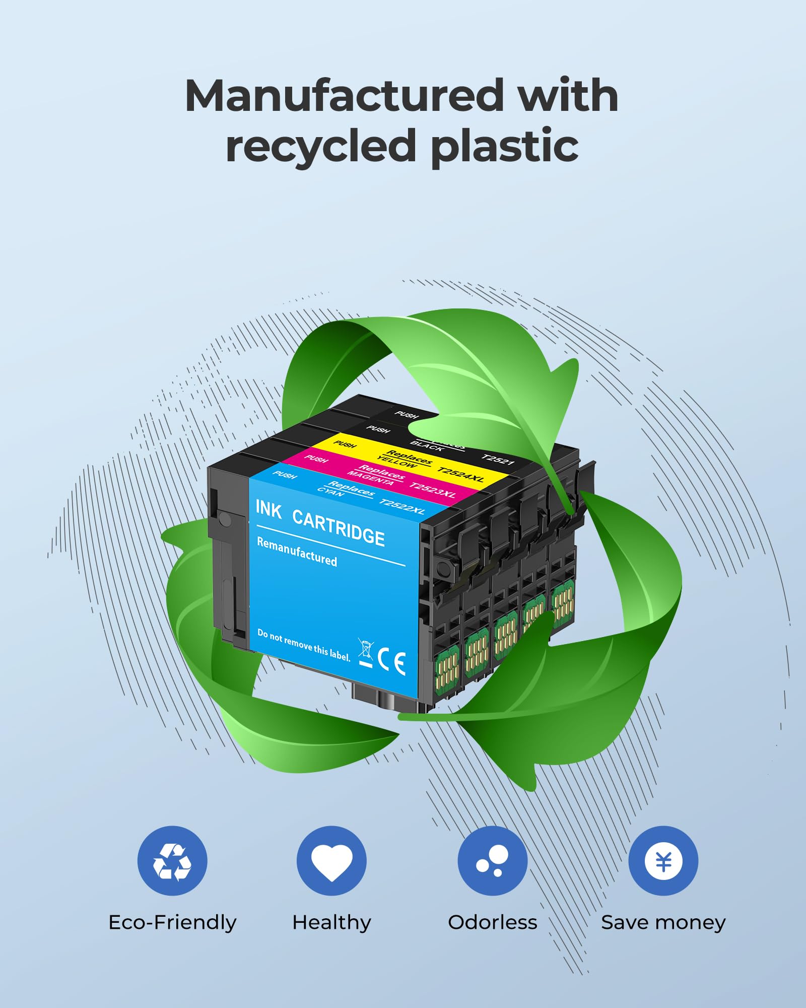 Snapklik.com : 252 Ink Cartridge Replacement For Epson 252XL Use To ...