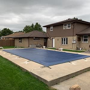 Amazon.com : Folding Winter Inground Pool Cover/Wave Springs Pool ...