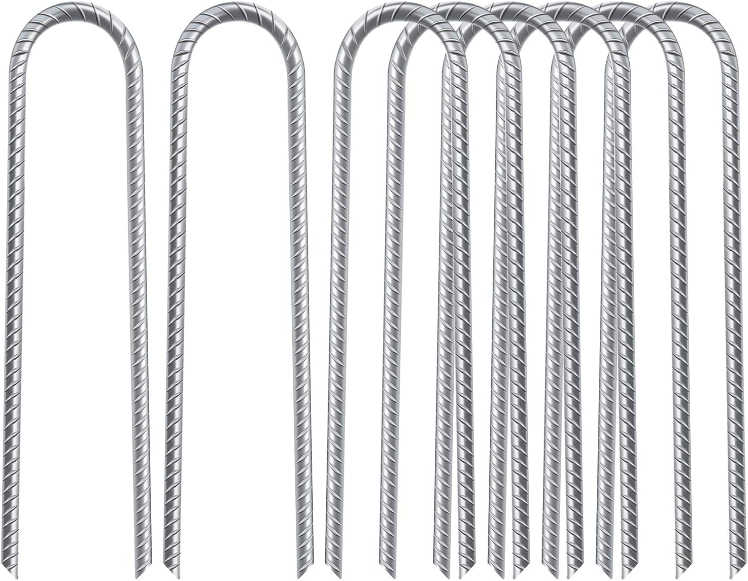 Amazon.com : FEED GARDEN 12 Inches 8 Pack Galvanized Rebar Stakes U ...