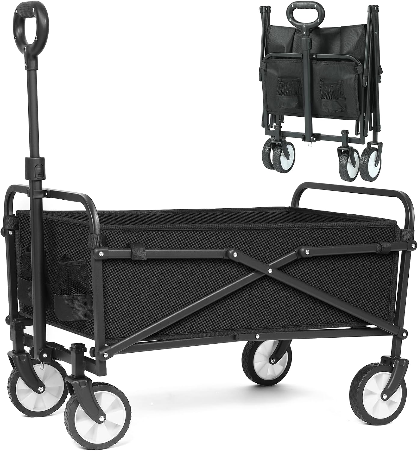 LUXCOL Carro plegable plegable, carro utilitario resistente, carrito de ...