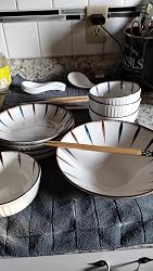 Amazon.com | TOK Japanese Ramen Bowl Set with Chopsticks & Spoon - 18 ...
