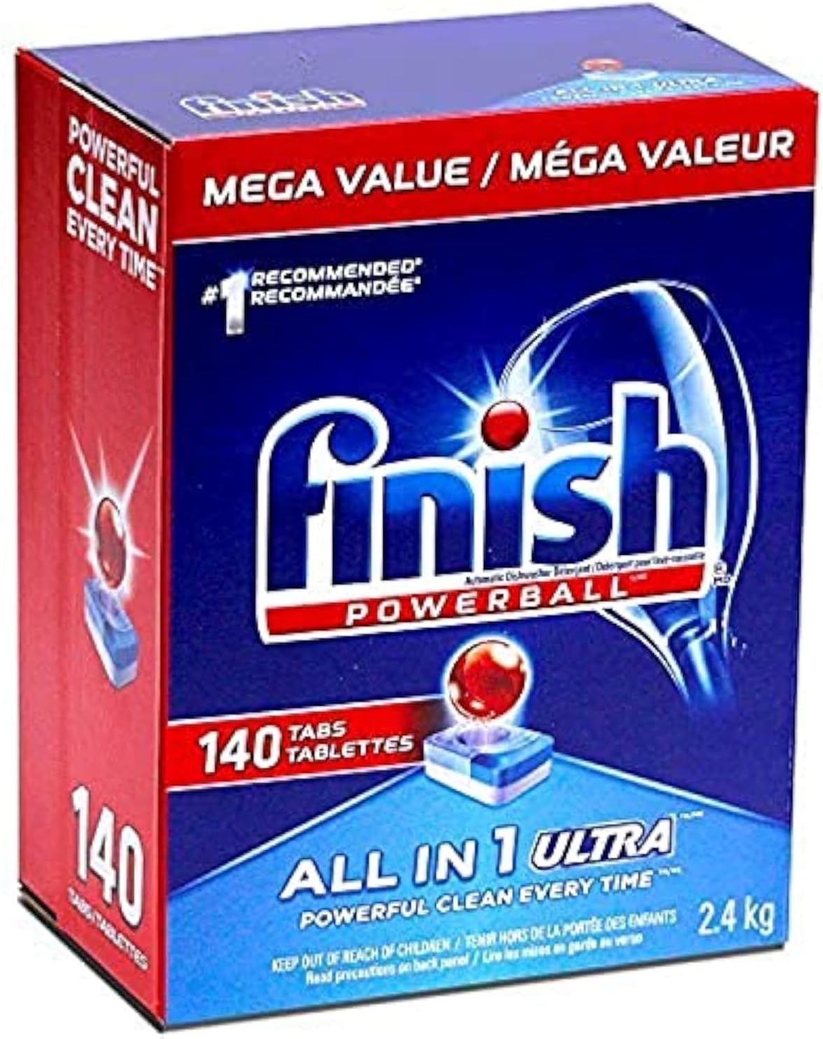 Amazon.com: Finish Powerball Automatic Dishwasher Detergent, All in 1 ...