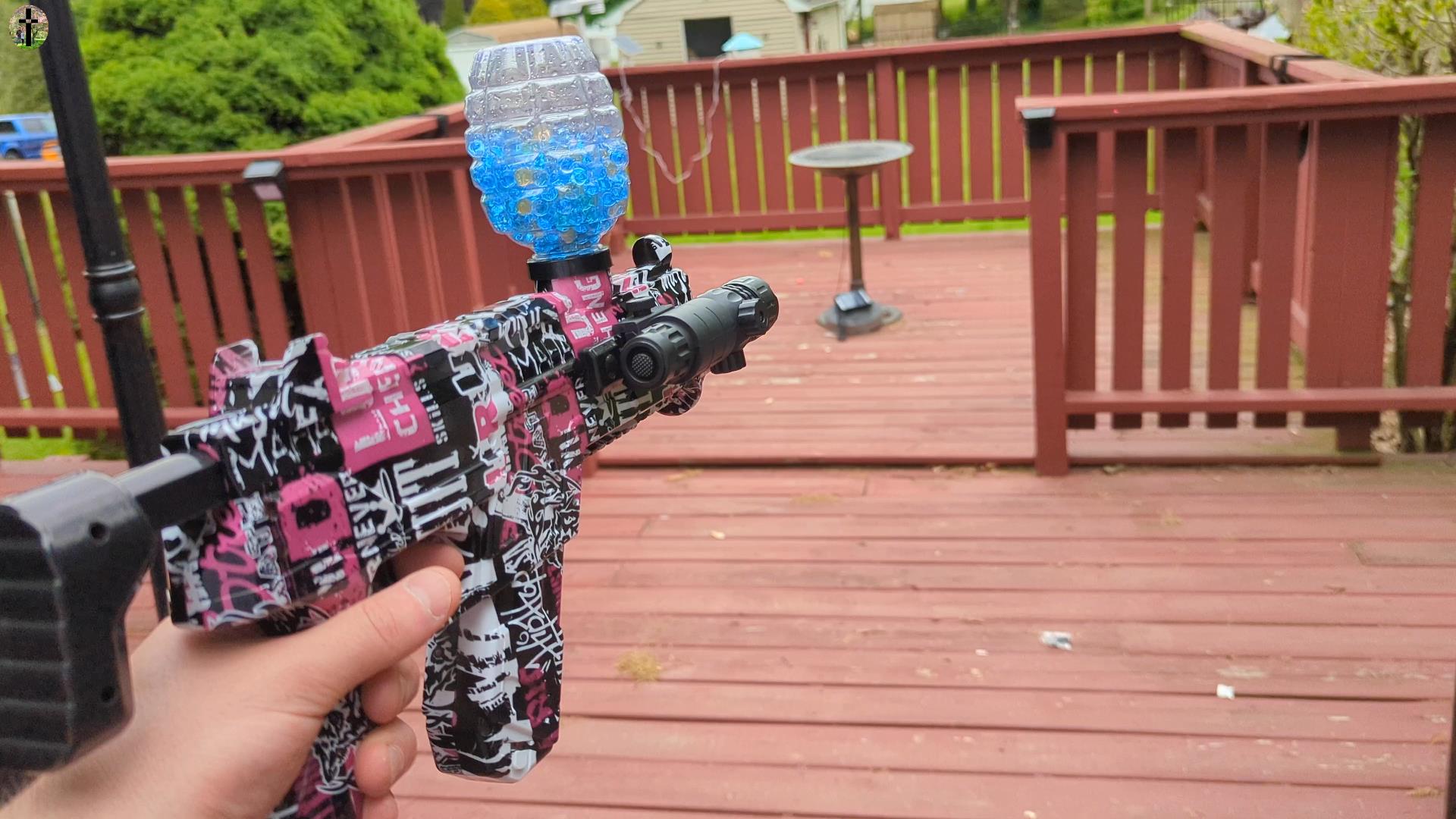 Watch Splatter Ball Gun, R99 Gel Ball Blaster 4 Automatic Modes on ...