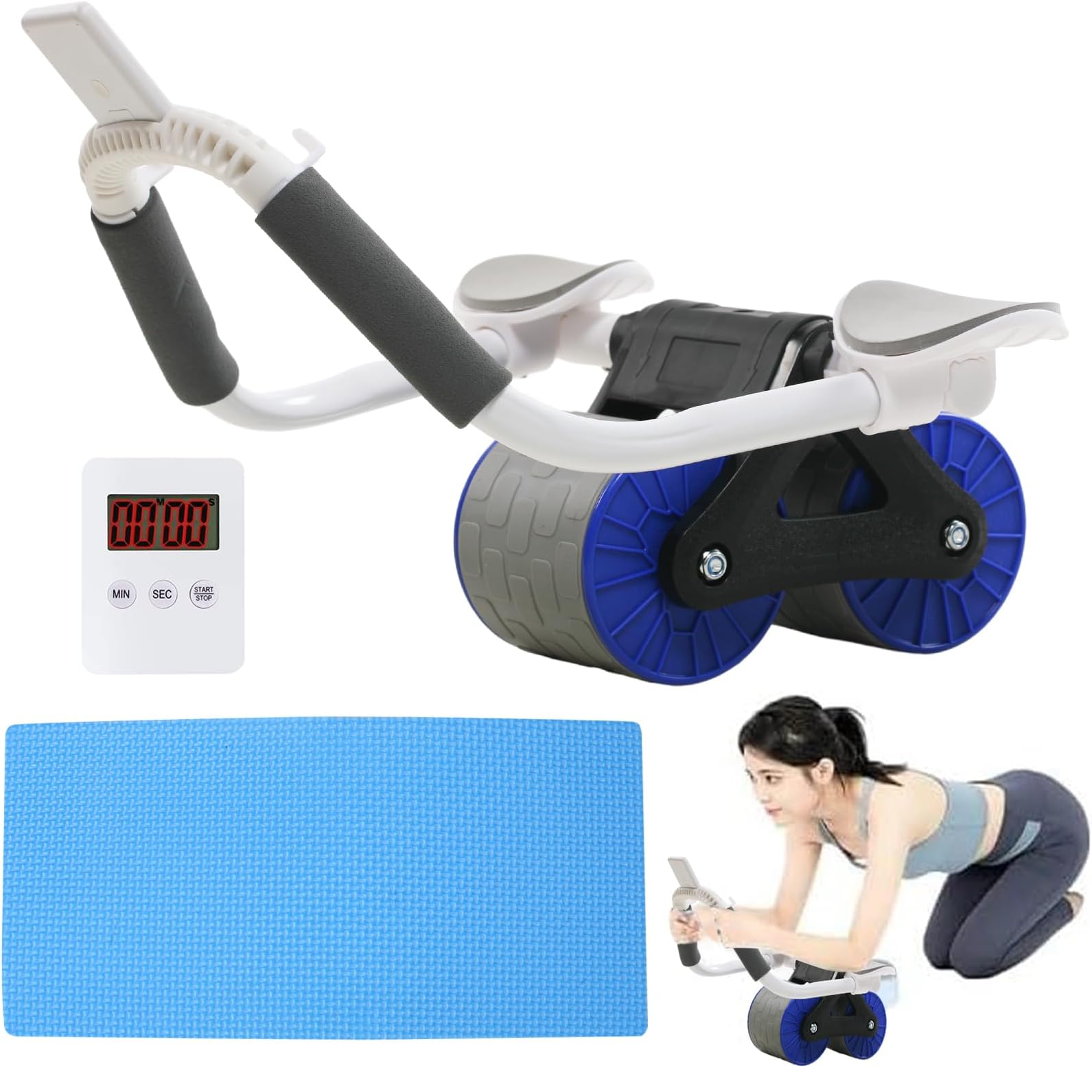 Upgraded Fitness Ab Roller Wheel,Exercise Roller Wheel with Knee Pad ...