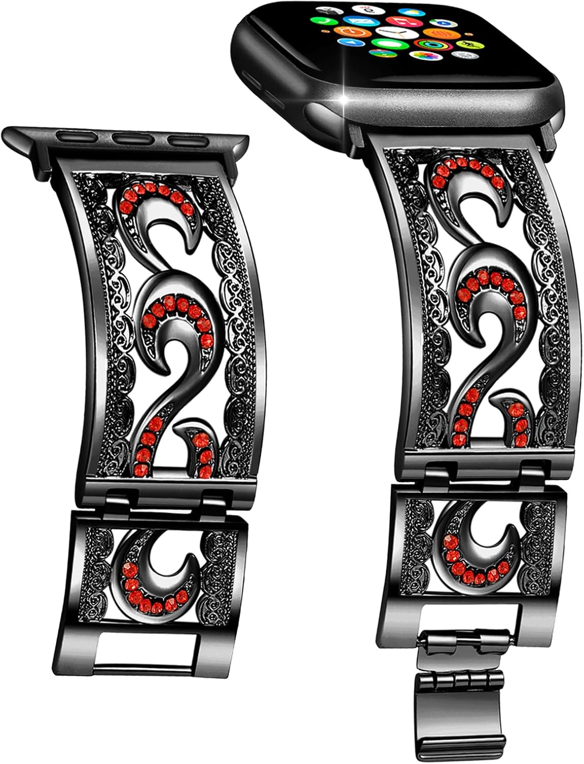 Amazon.com: Duoan Dressy Jewelry Crystal Bracelet Compatible with Apple ...