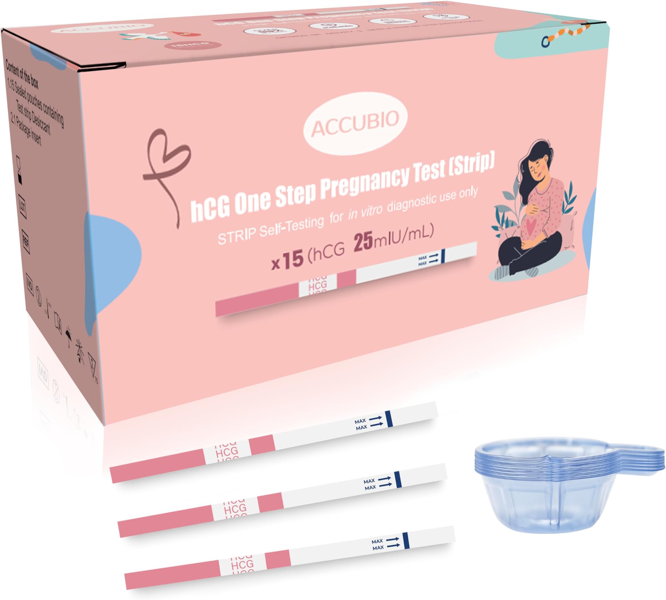 Amazon.com: MomMed Pregnancy Test, 20 HCG Pregnancy Test Strips for ...