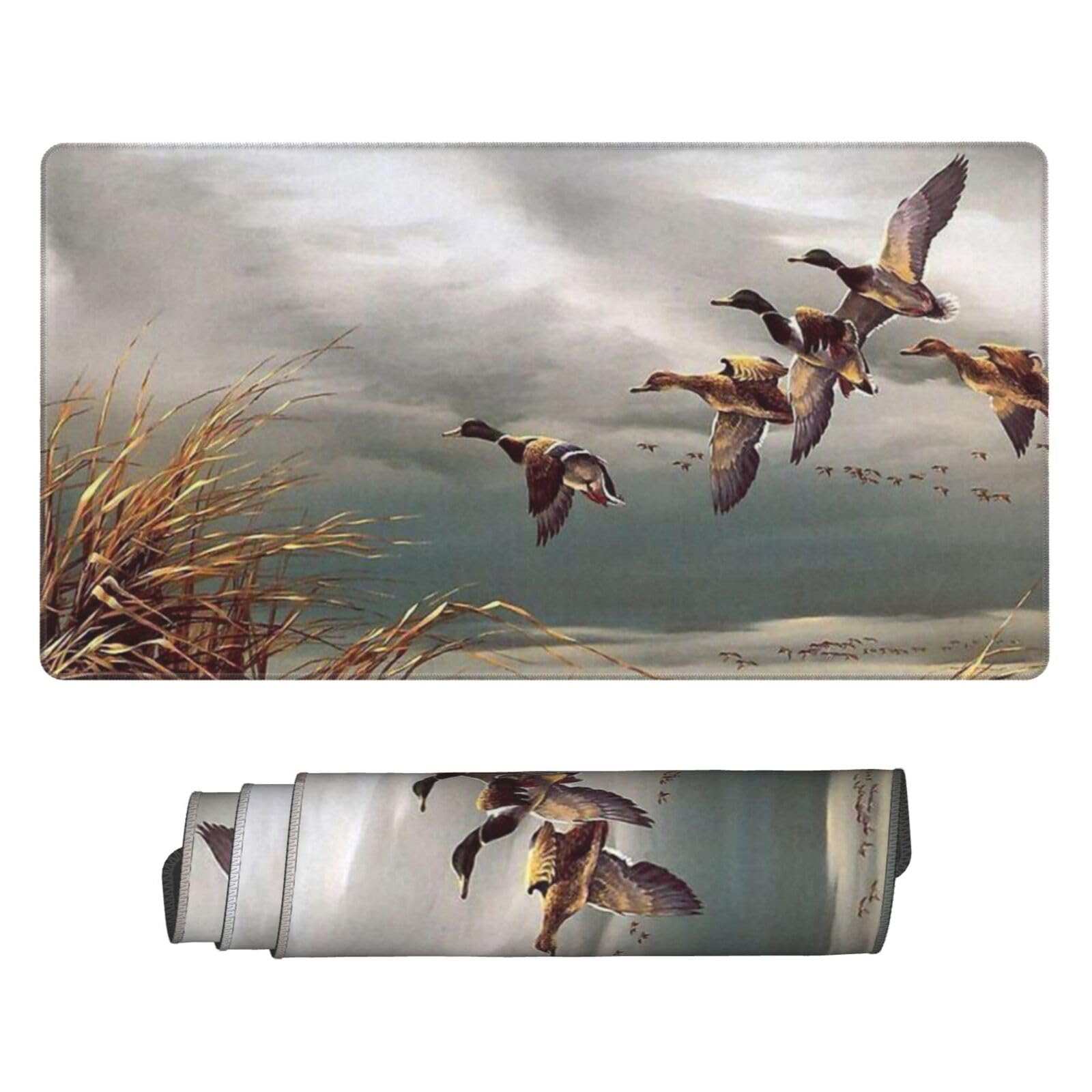 Amazon.com: TATAOYU Hunting Flying Wild Ducks Print Mousepad 15.8x29.5 ...
