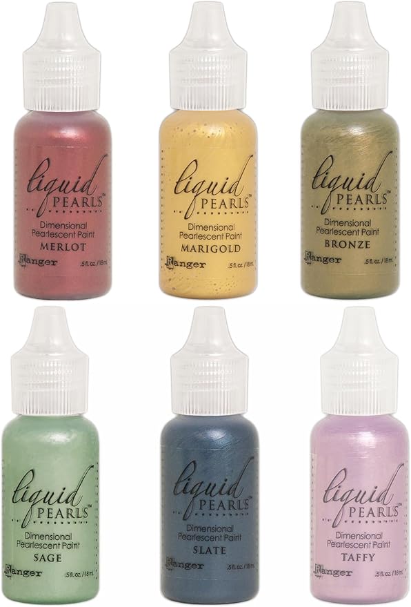Amazon.com: Ranger - Liquid Pearls Pearlescent Paint 2018 Bundle of 6 ...