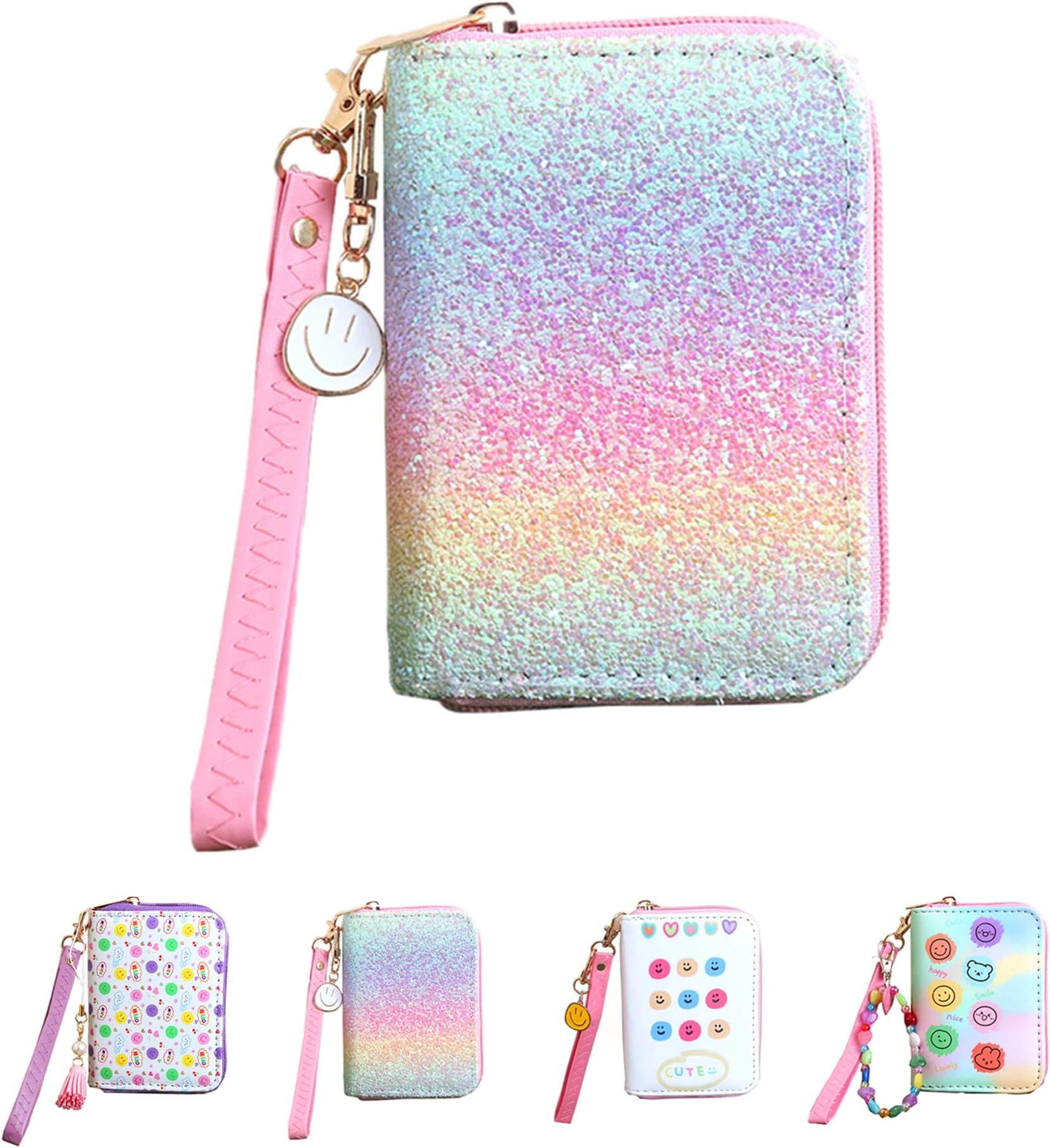 Amazon.com: AACKS Smile Coin Purse Happy Face Wallet Girls Small Wallet ...