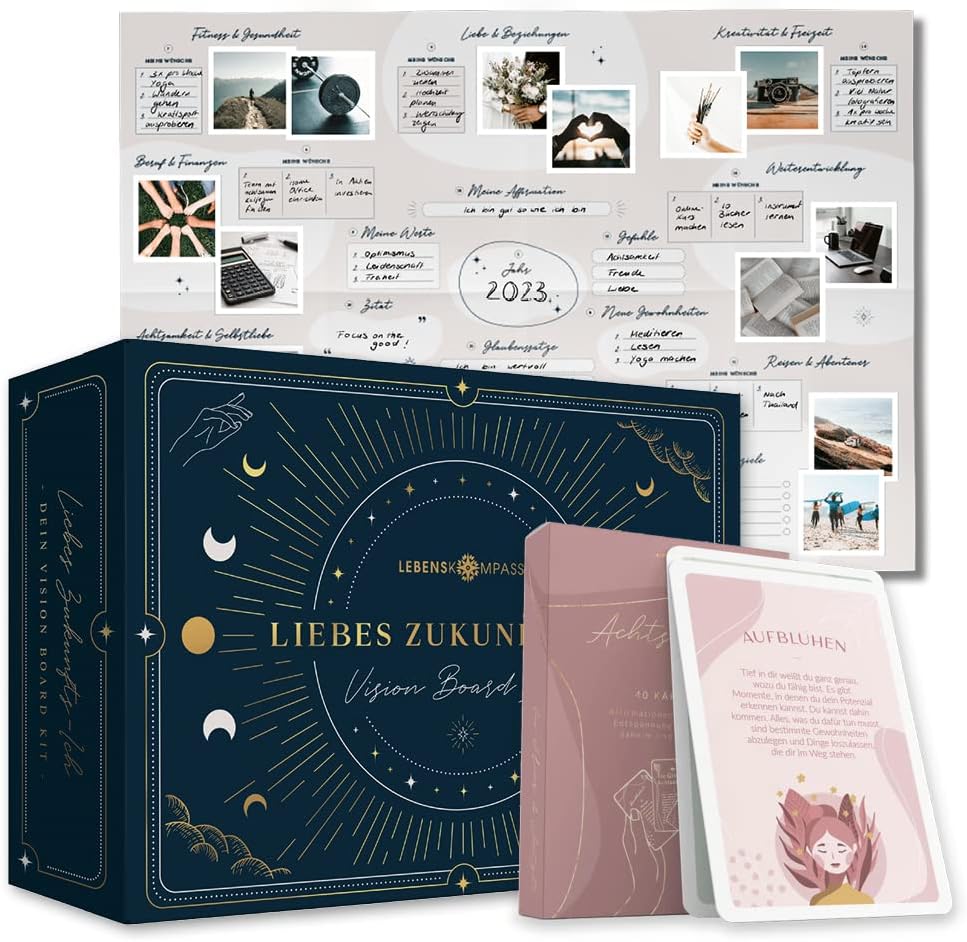 LEBENSKOMPASS Vision Board Set Liebes Zukunfts-Ich mit 40 ...