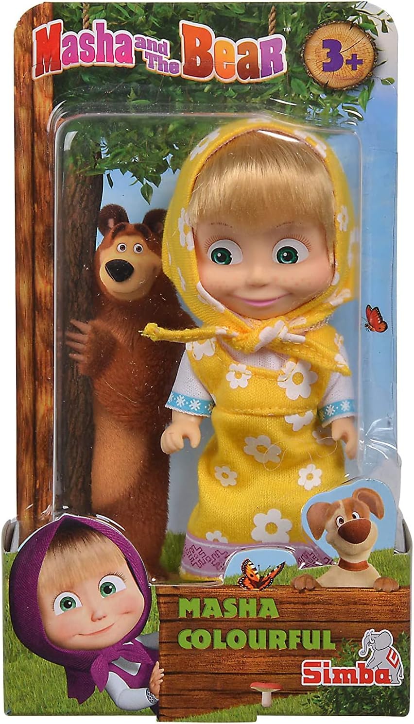 Masha y el Oso Masha Mashaminide, muñeca 12 cm, Amarillo, 109301678 ...
