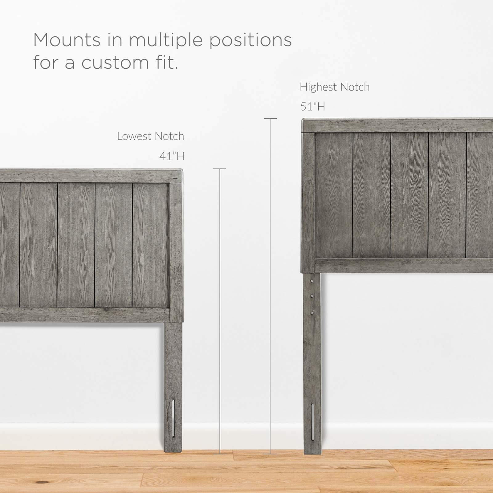 Snapklik.com : Modway MOD-6216-GRY Robbie Twin Wood Headboard