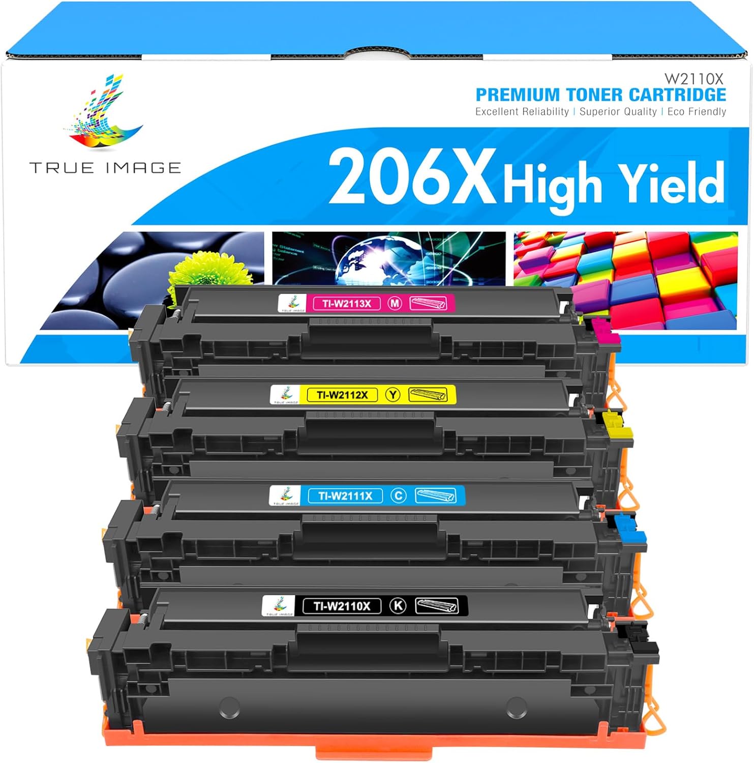 True Image Compatible Toner Cartridge Replacement for HP 206X 206A ...