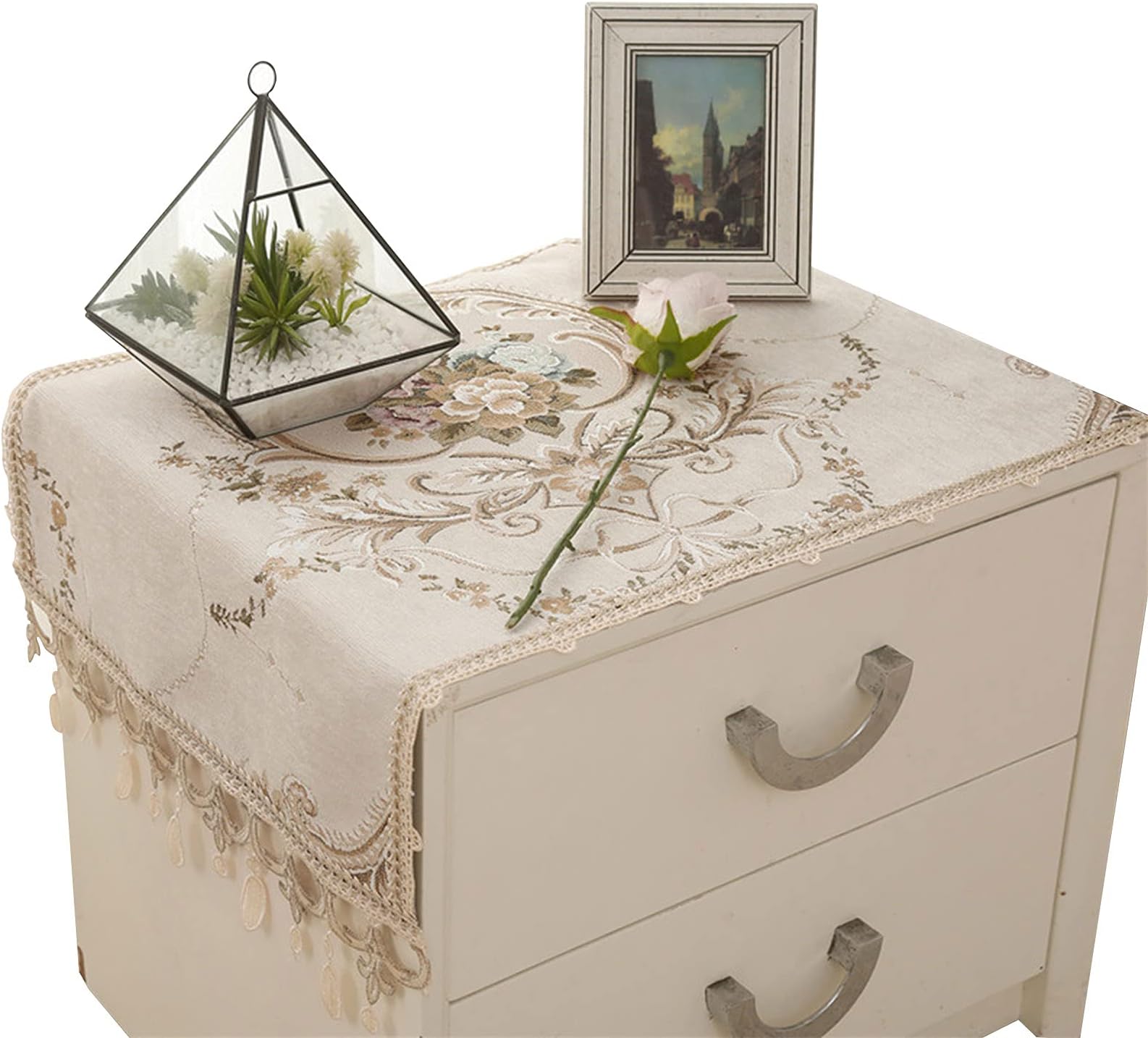 Amazon.com: Utobanh Solid Color Small Tablecloth Bedside Table Cloth ...