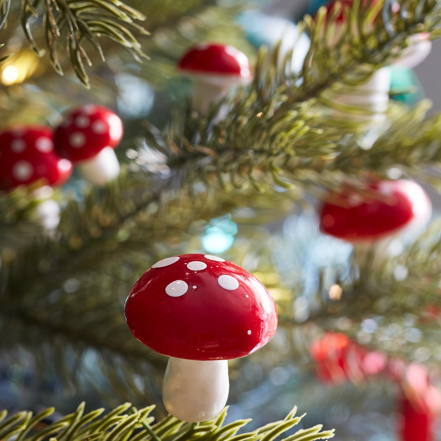 Lights4fun Set of 55 Whimsical Mini Mushroom Toadstool Christmas Tree ...