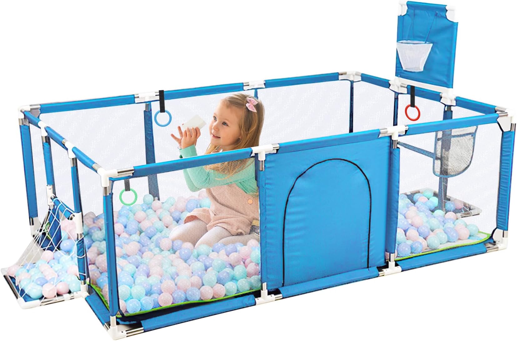 Kailund Play Yard Mesh Playpen for Babies and Toddlers, Baby Care ...