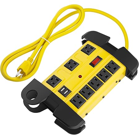 Amazon.com: Yellow Jacket 5148 Modern 8-Outlet Metal Power Block with 2 ...