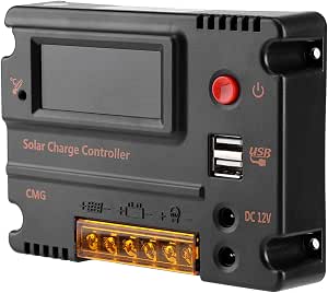 Amazon.co.jp: Solar Controller DC 12V/24V 10A Solar Panel Intelligent ...