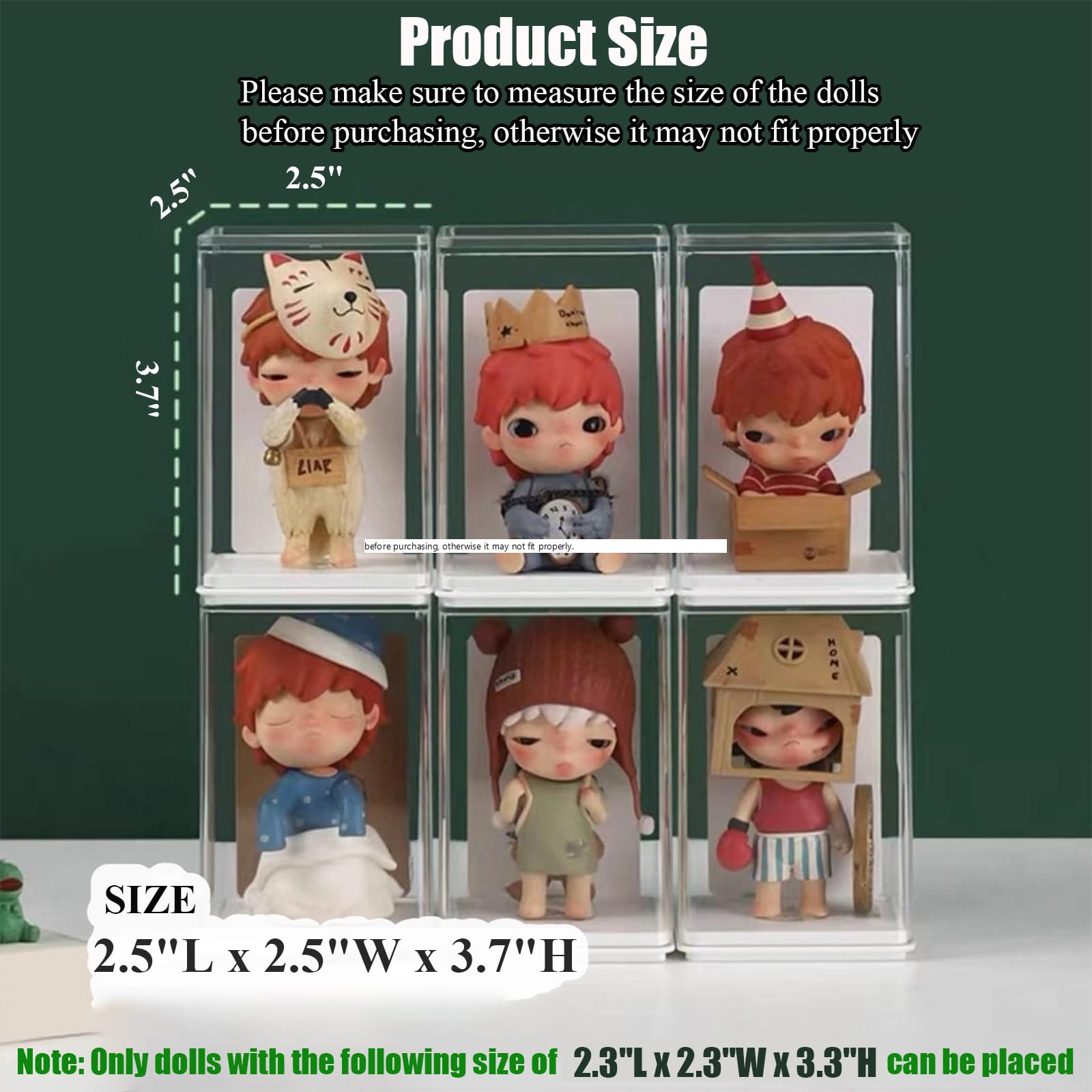 Snapklik.com : 6 PCS Small Display Boxes Clear Mini Figures Display ...