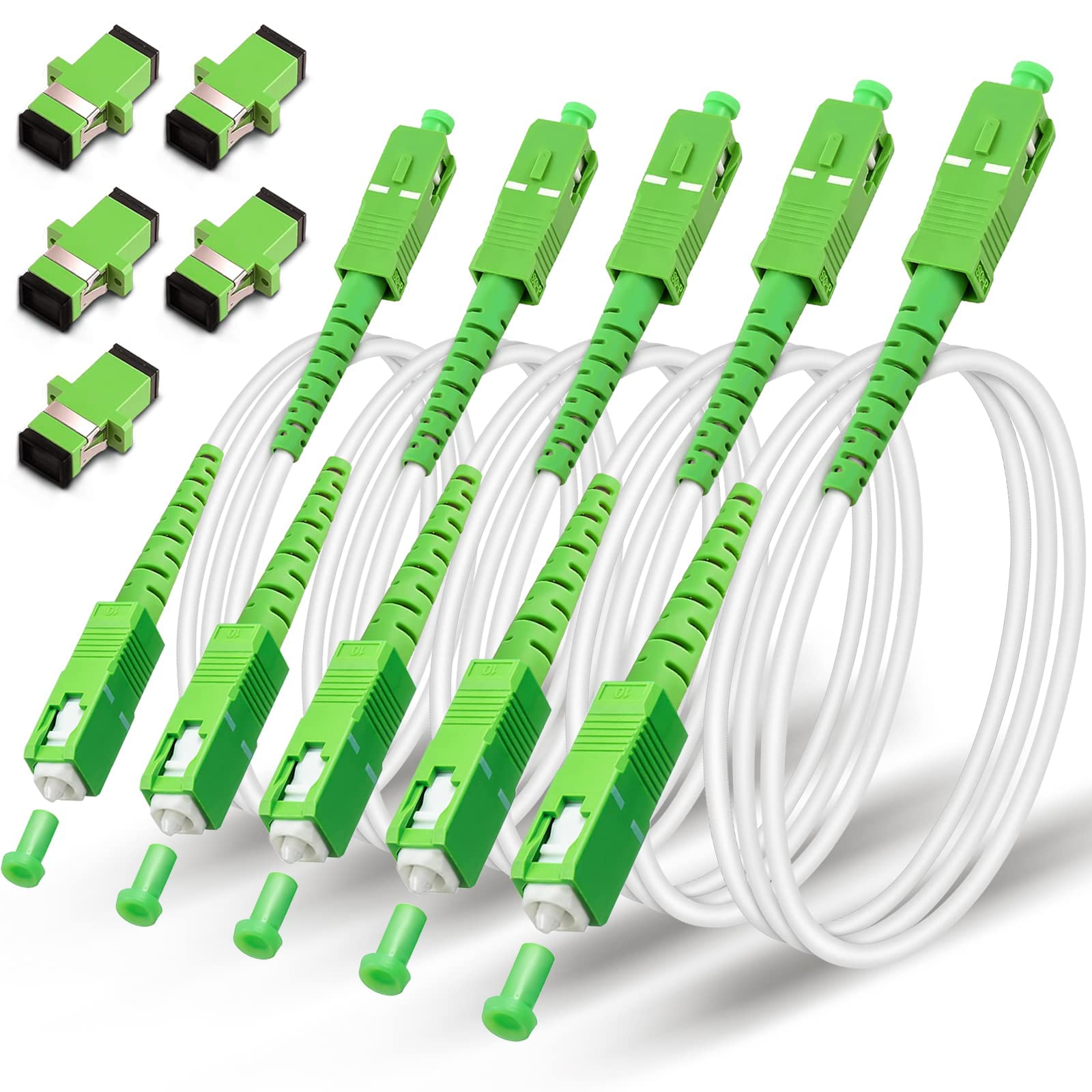 Buy Ban (1m - 5Pack) SC/APC to SC/APC Fiber Optic Internet Cable ...