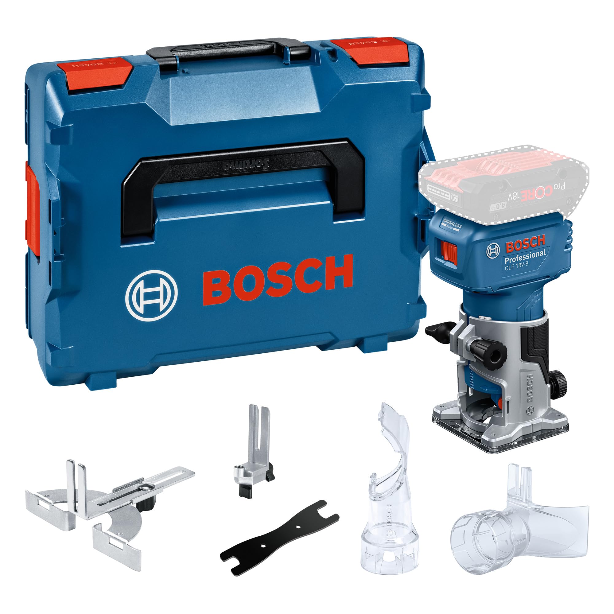 Bosch Professional 18V System Cordless Router GLF 18V-8 (incl. Parallel ...