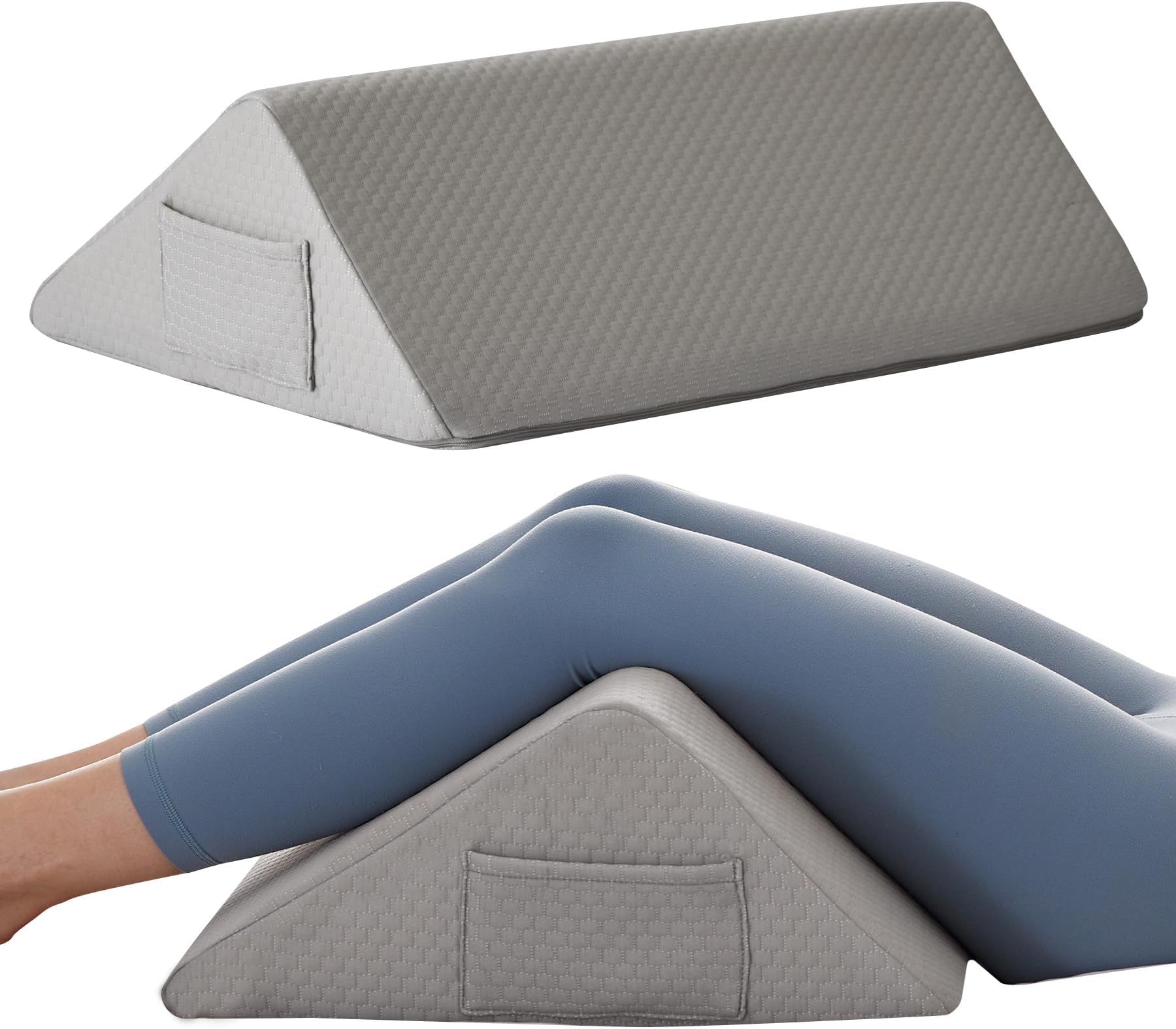 Amazon.com: Forias Knee Wedge Pillow 8" Pure Memory Foam Bed Wedge ...