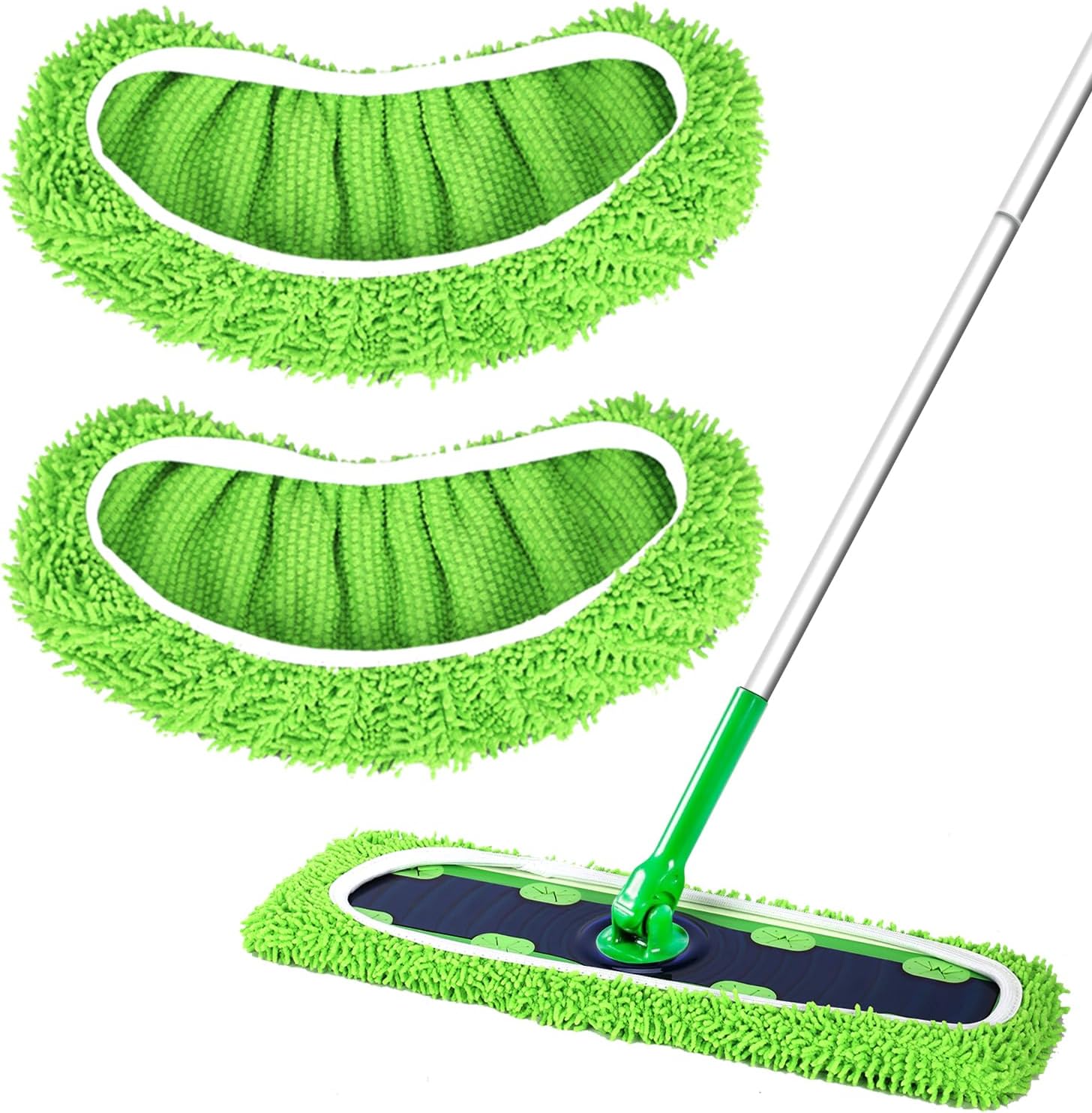 Amazon.com: Yicotira Reusable Microfiber Mop Pads for Swiffer - 2 Pack ...