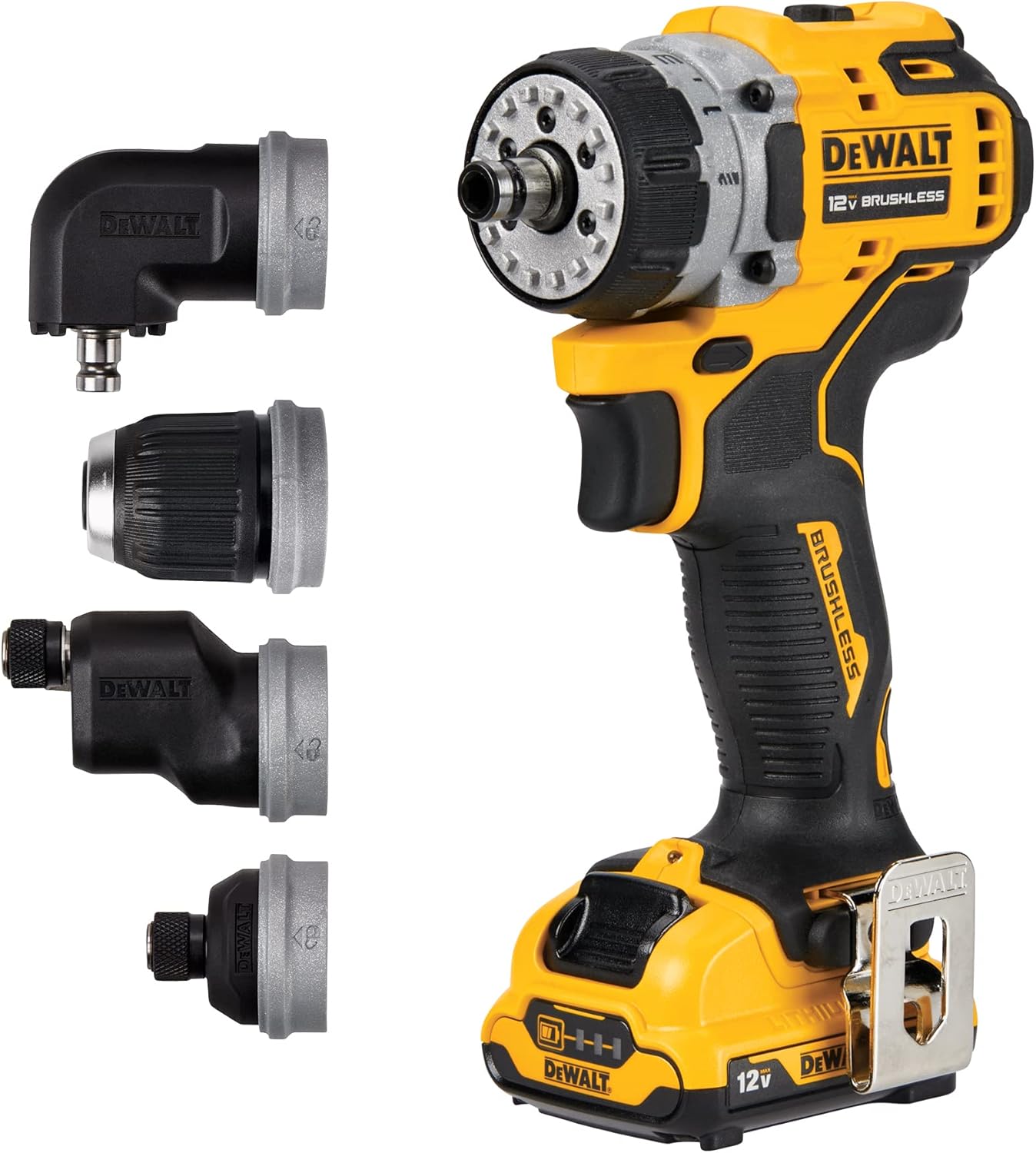 DEWALT 12V MAX* XTREME Brushless 5-in-1 Drill/Driver Kit, Multiple ...