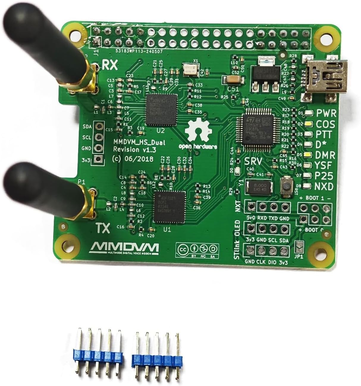Amazon.com: GOOZEEZOO MMDVM Duplex Hotspot Module Dual Hat with V1.47 ...