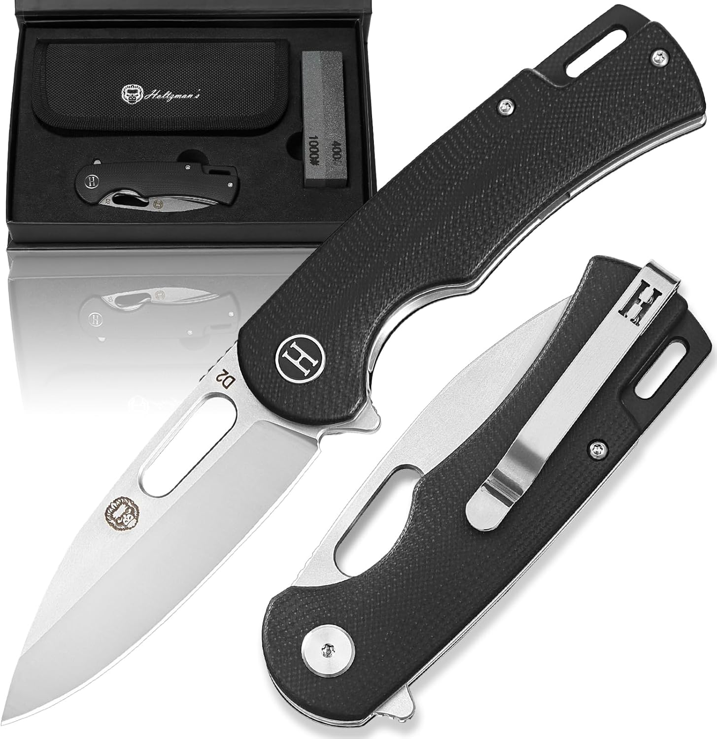 Amazon.com: Holtzman's Gorilla Survival Folding Pocket Knife with D2 ...