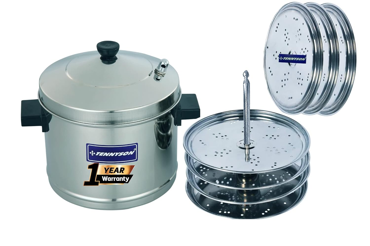 Tennyson Stainless Steel IDIYAPPAM Cooker/Maker 7 Plates : Amazon.in ...