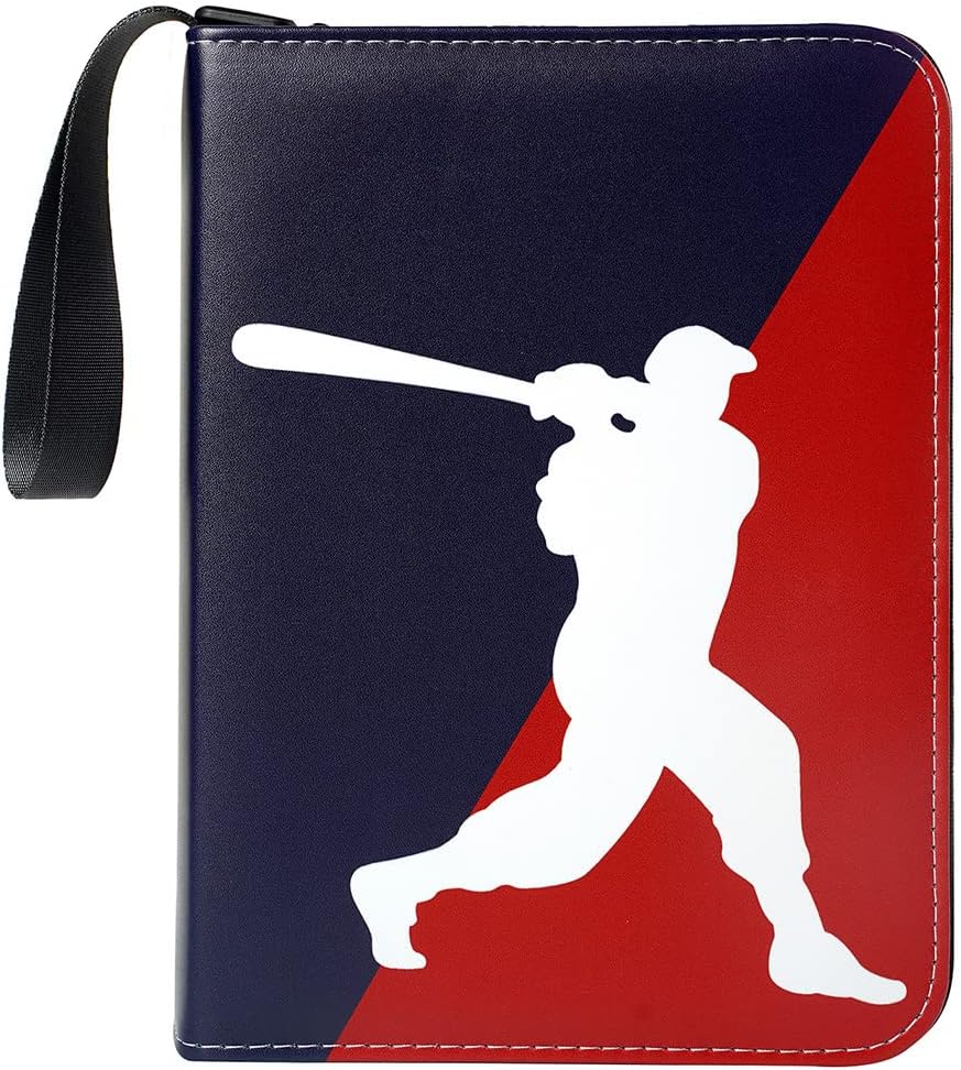 Leatherette 4 Pocket Trading Card Binder Album Holder Pages Folder ...