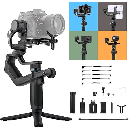 Hohem M6 Gimbal Stabilizer for Smartphone, 2023 Upgrade 3-Axis Phone ...