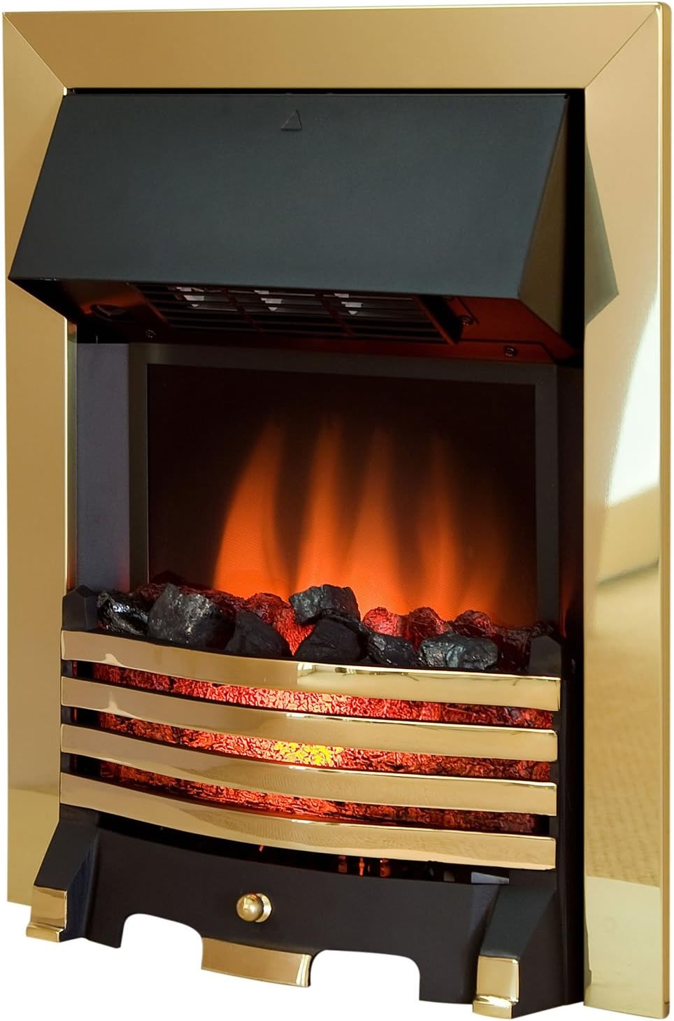 Amazon.com: Royal Cozy Brass 4 Bar Electric Fire with Remote Control ...
