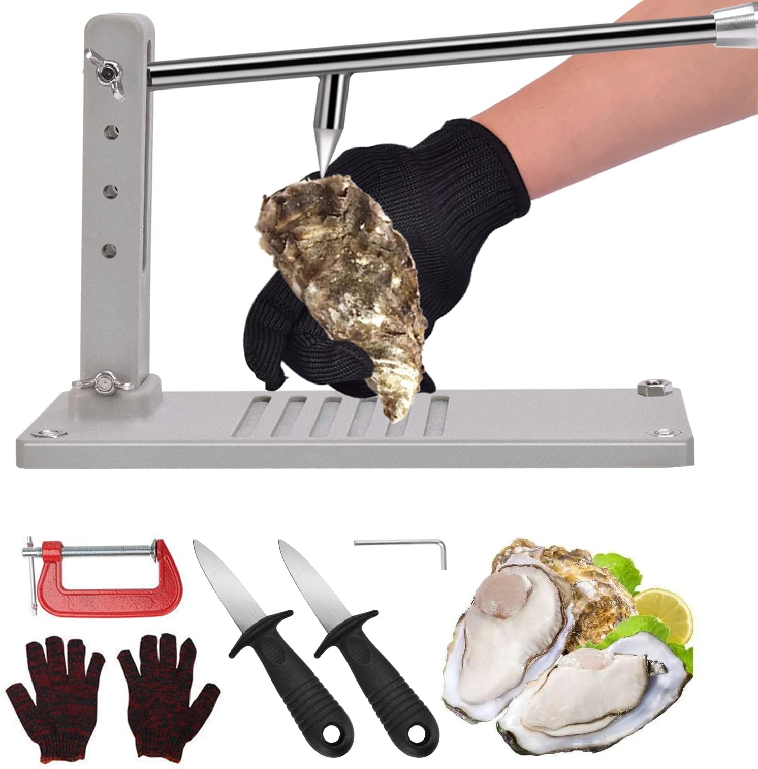 Amazon.com: BIUWING Oyster Shucker Machine, Oyster Clam Opener Tool Set ...