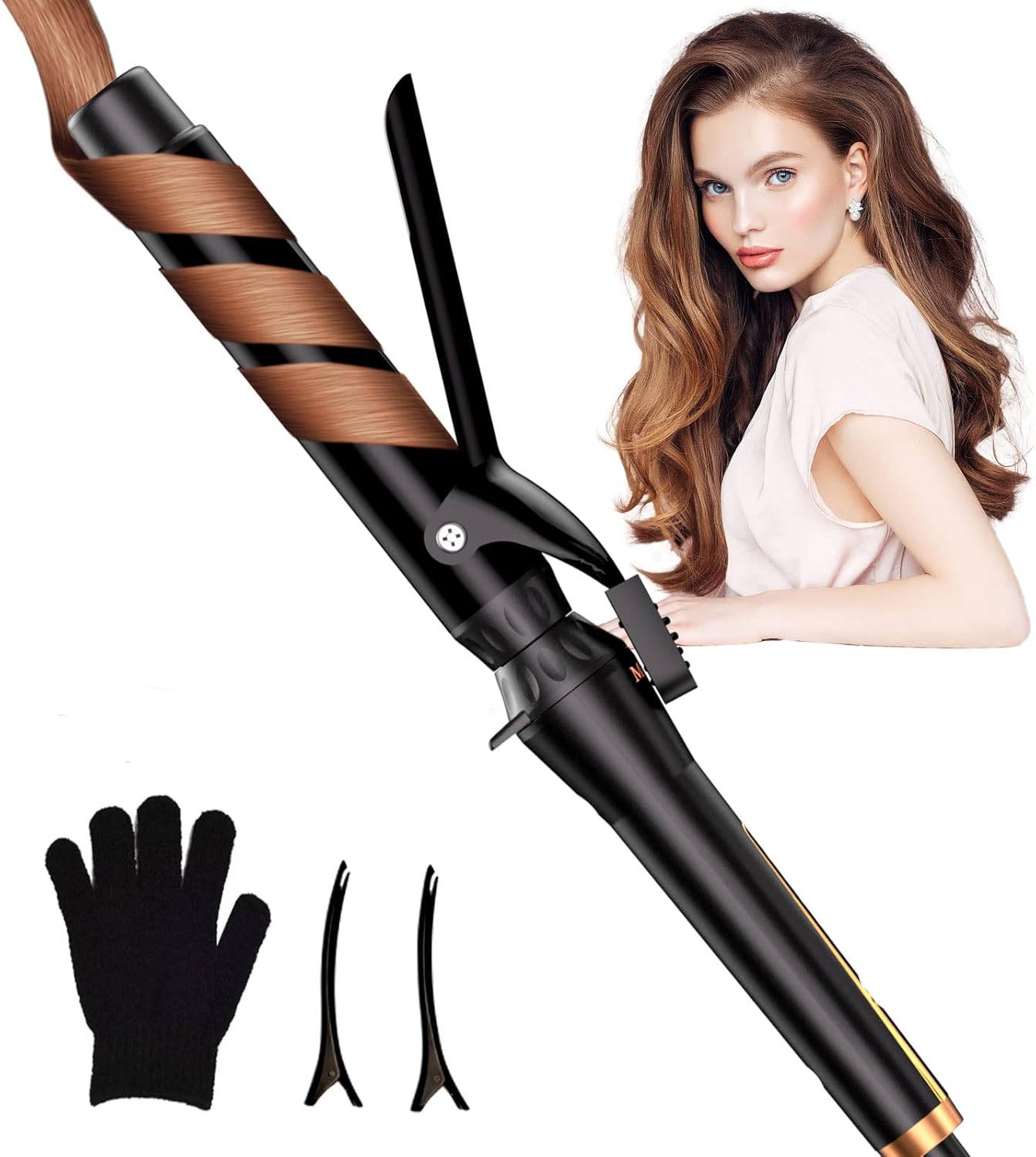 Amazon.com: MAXT Curling Irons 1 1/4 Inch Waver Curling Wand Ceramic ...