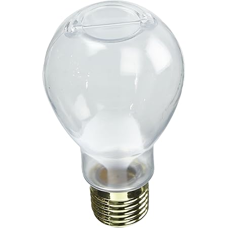 Amazon.com: 4 1/4" Glass Light Bulb Jar with Gold Lid : Home & Kitchen