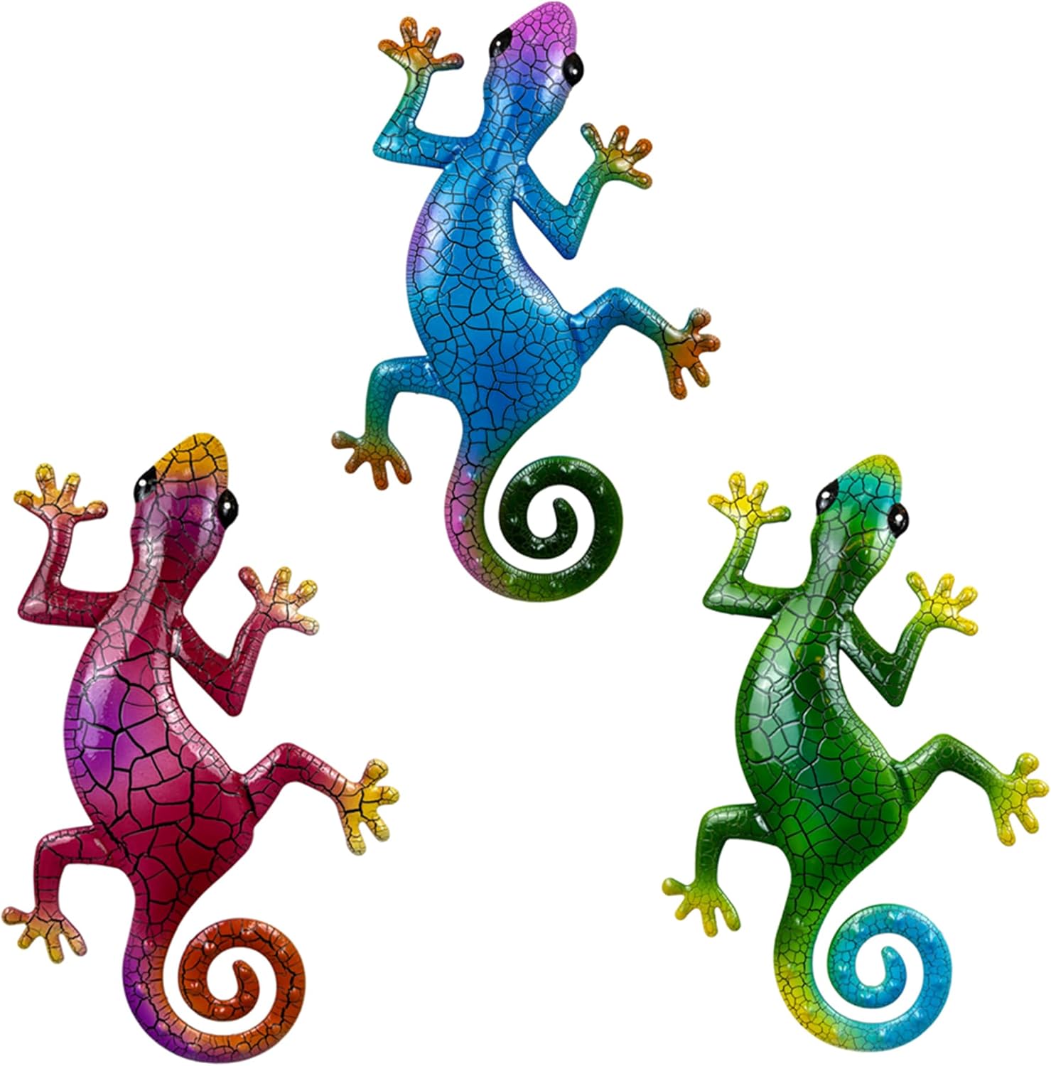 Amazon.com : Aovdy Lizard Wall Decor Outdoor Fence Colorful Gecko ...