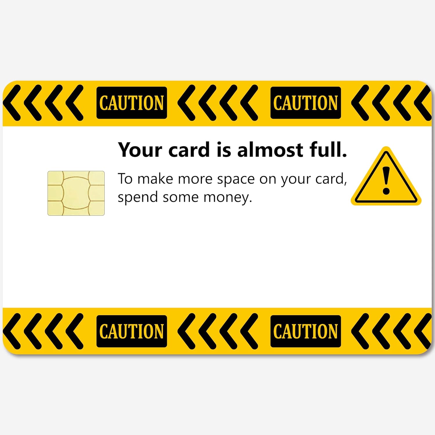 Amazon.com: CREATCABIN Caution Card Skin Sticker Debit Credit Card ...