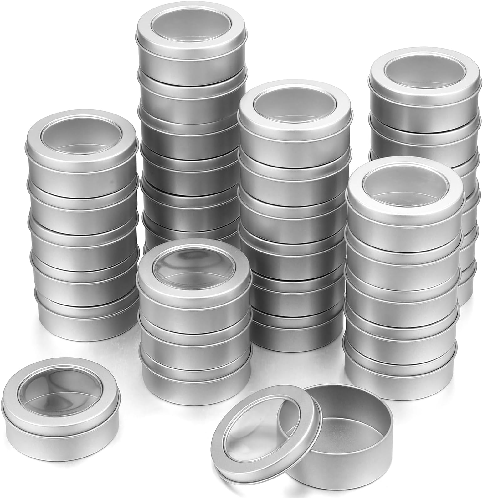 Amazon.com: Milkary Metal Tin Cans, 20 Pack 6 Ounce Round Empty ...