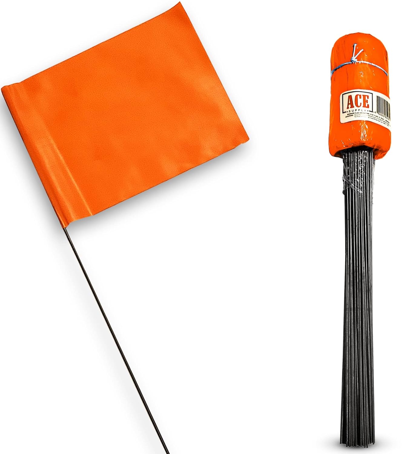 Paquete de 100 banderas de marcado naranja - Bandera de 4 x 5 pulgadas ...