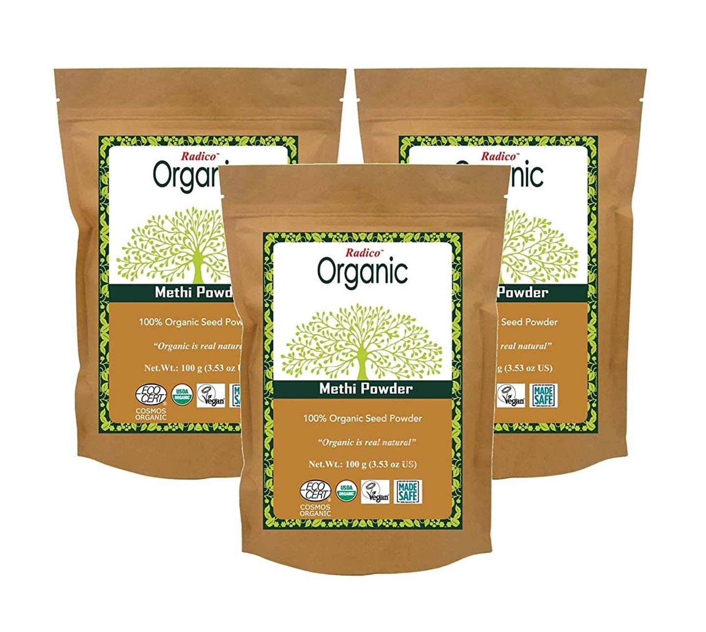 Radico 100% Organic Methi Powder- (3 in 1 Pack) : Amazon.in: Grocery ...